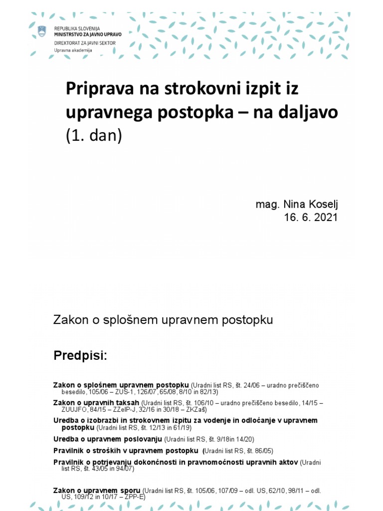 Predstavitvene Prosojnice 1 Dan | PDF