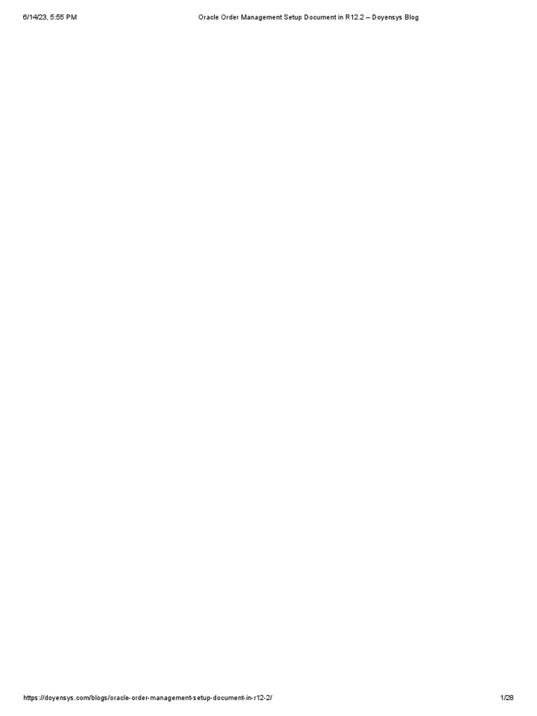 OM Setup Document in R12.2 | PDF | Parameter (Computer Programming) | Software Engineering