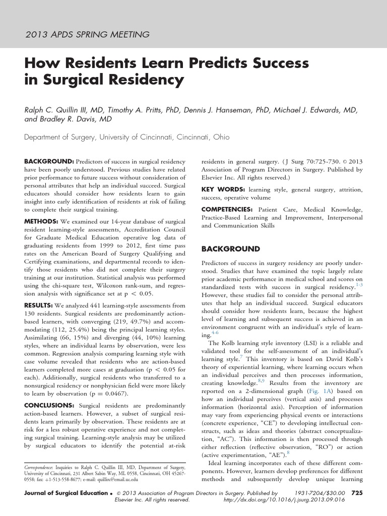 Quill in 2013 | PDF | Learning Styles | Surgery