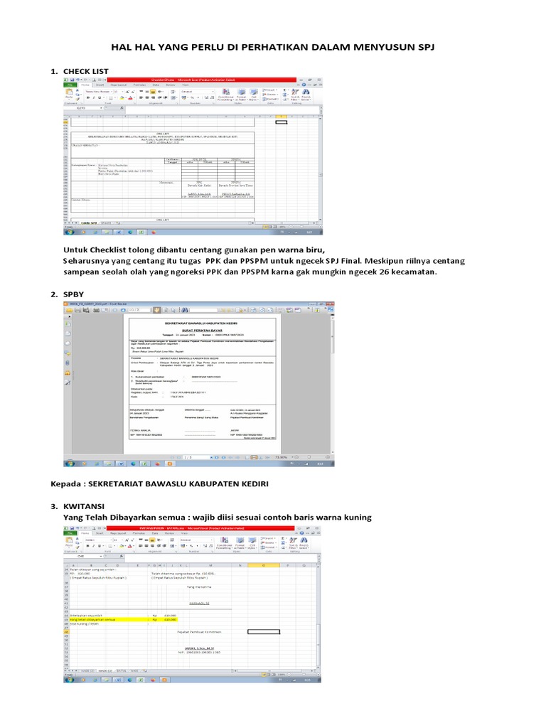 Hal Hal Yang Perlu Di Perhatikan Dalam Menyusun SPJ | PDF