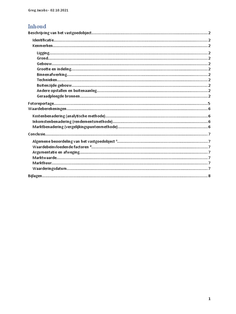 Opnameformulier Ingevuld Voorbeeld 2022 | PDF