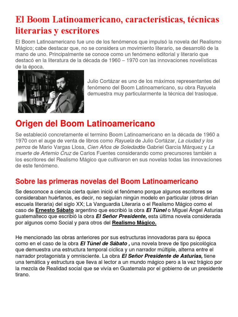 El Boom Latinoamericano | PDF