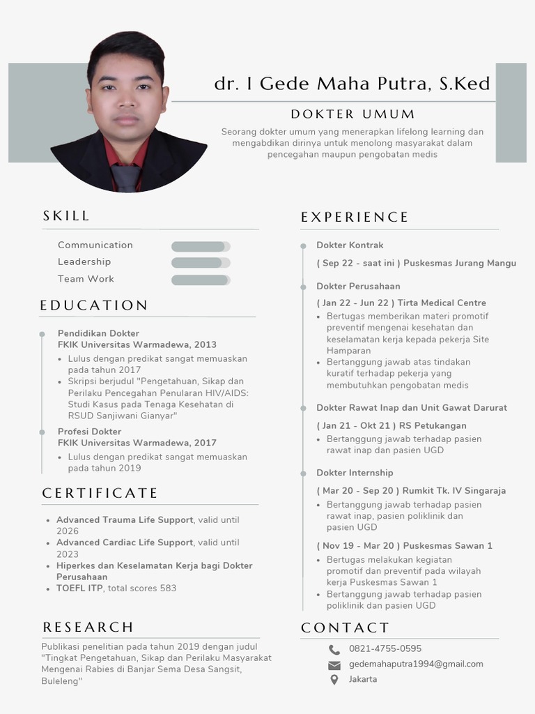 CV I Gede Maha Putra | PDF