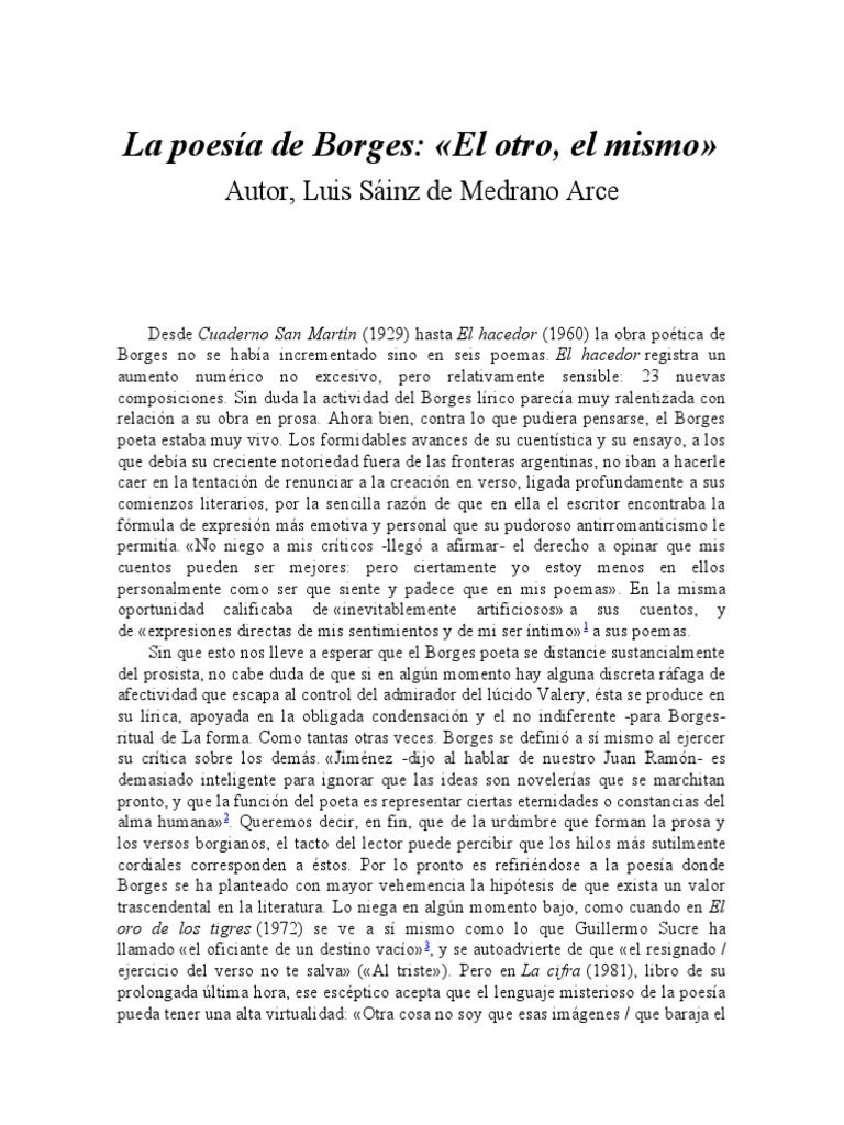 La Poesía de Borges | PDF | Poesía | Prosa