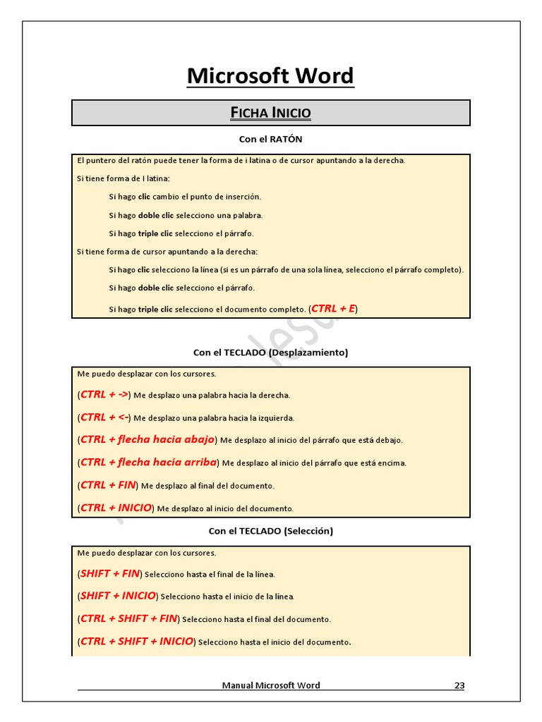 Word 4. Ficha INICIO | PDF