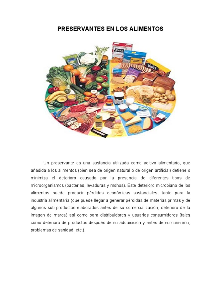 Preservantes en Los Alimentos | Industria de alimentos | Alimentos