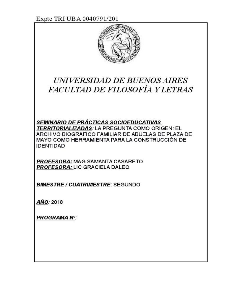 Programa Seminario - Casareto - Daleo - 2c 2018 | PDF | Historia oral ...