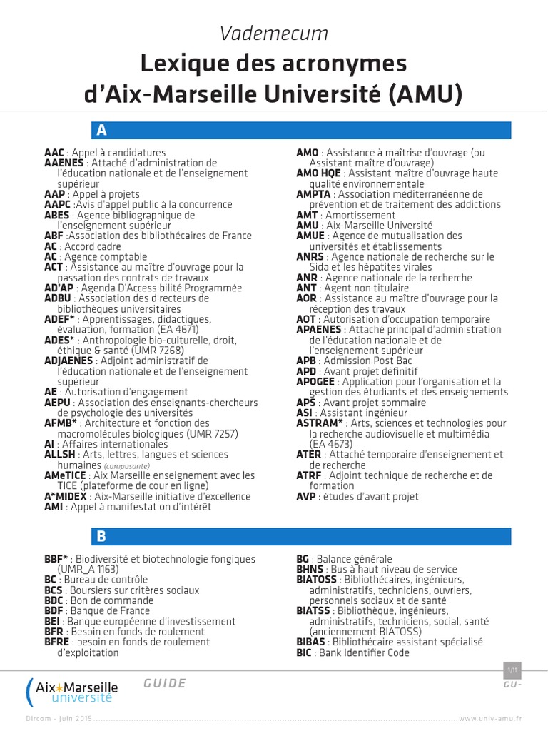 Lexique Des Acronymes | PDF | Fonds de roulement