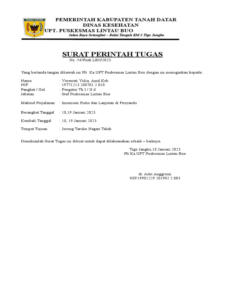 Surat Tugas | PDF
