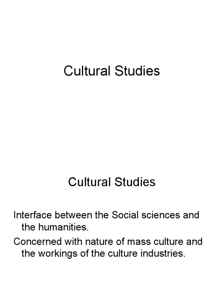 Cultural+Studies Ppt-Sneha | PDF