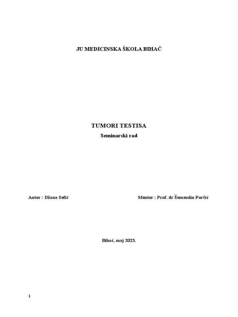 Tumori Testisa | PDF