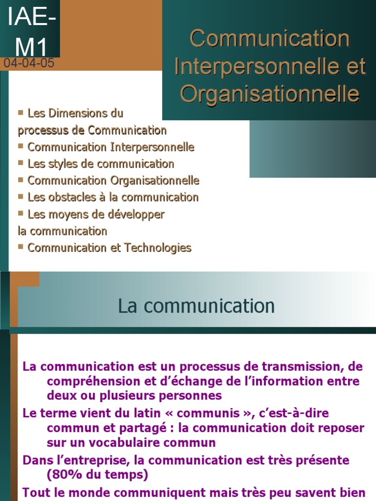 La Communication | PDF