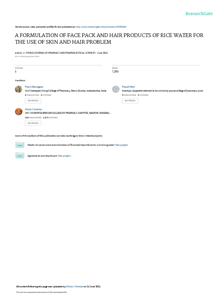 202 Mju | Download Free PDF | Shampoo | Rice