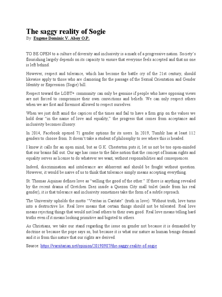 Assessment On LGBTQ | Download Free PDF | Truth | Gender