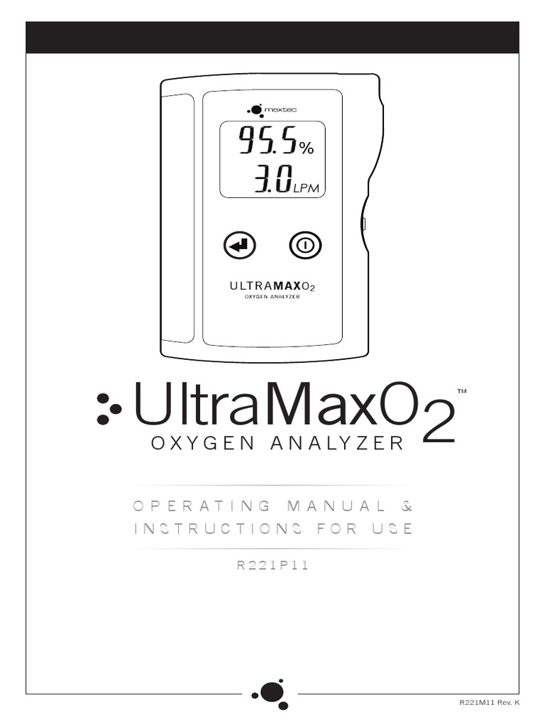 User Manual UltraMax O2 English | PDF