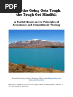 ACT Case Formulation Template v2.0 | PDF | Thought | Self