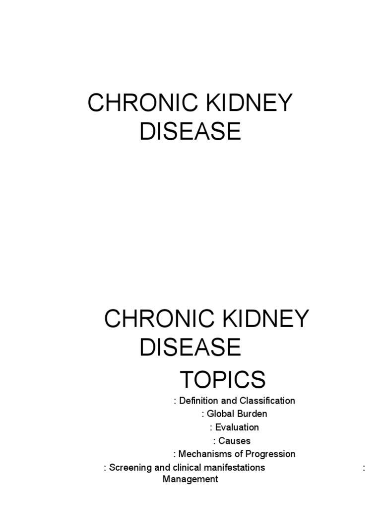 Chronic Kidney Disease | PDF