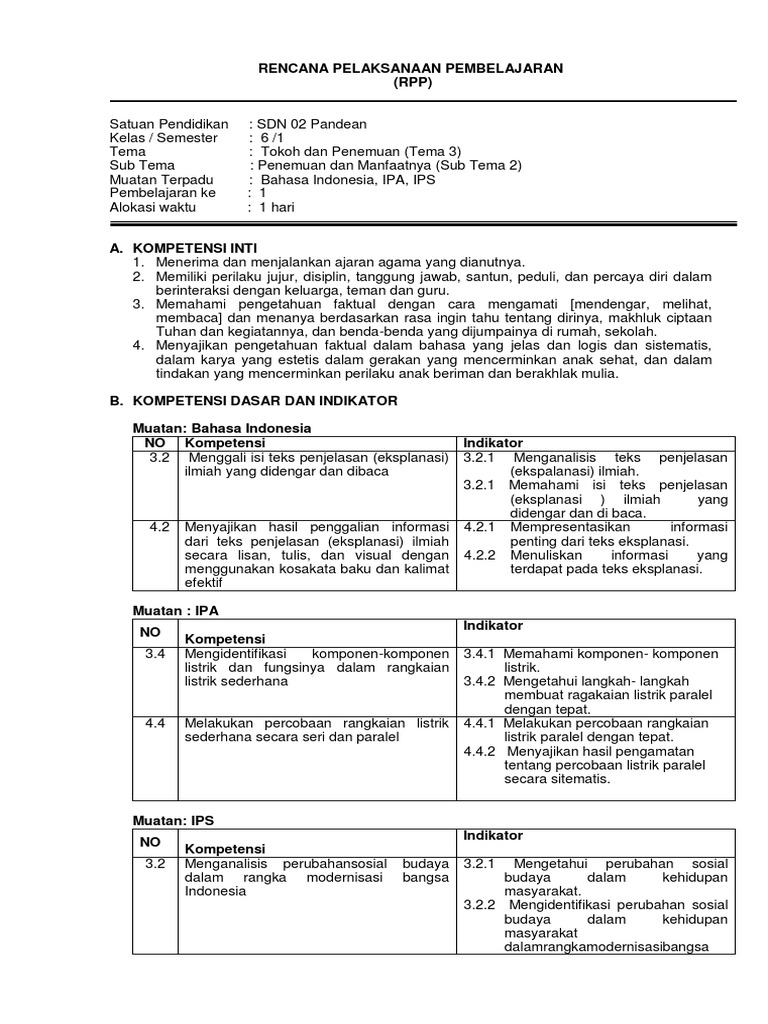 Kelas 6 Tema 3 Sub 2 PB 1 | PDF