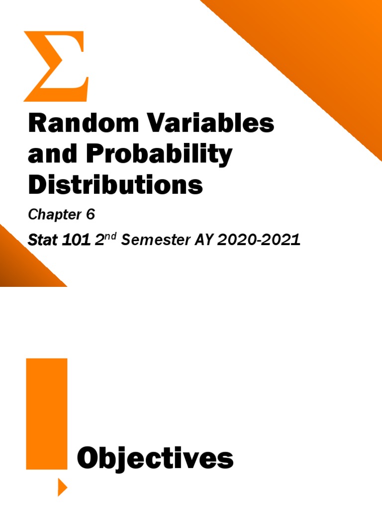 Chapter 6 - Random Variables and Probability Distributions | PDF | Probability Distribution ...