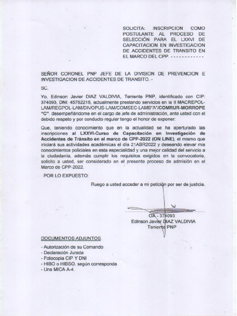 Solicitud Curso Upiat | PDF