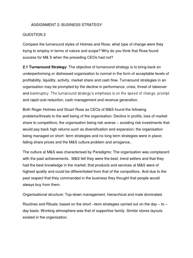Assignment 2 Bus Strat | PDF | Strategic Management | Supply Chain