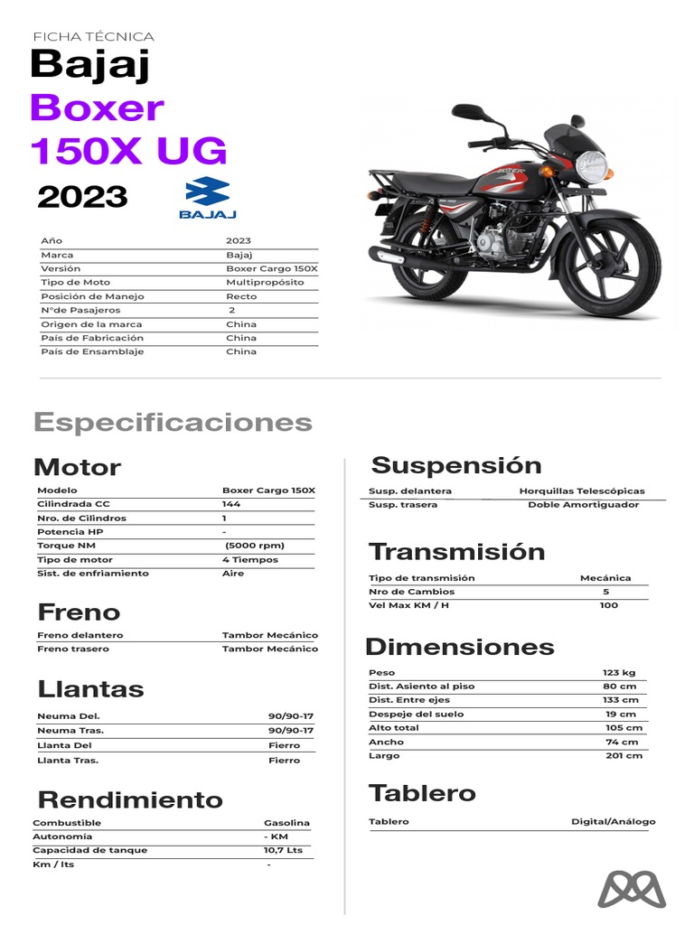 Bajaj Boxer 150X | PDF