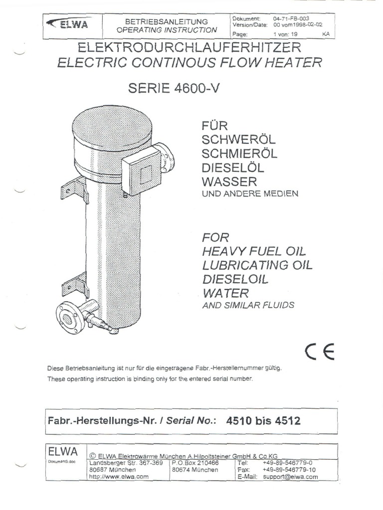 Electric Continous Flow Heater | PDF