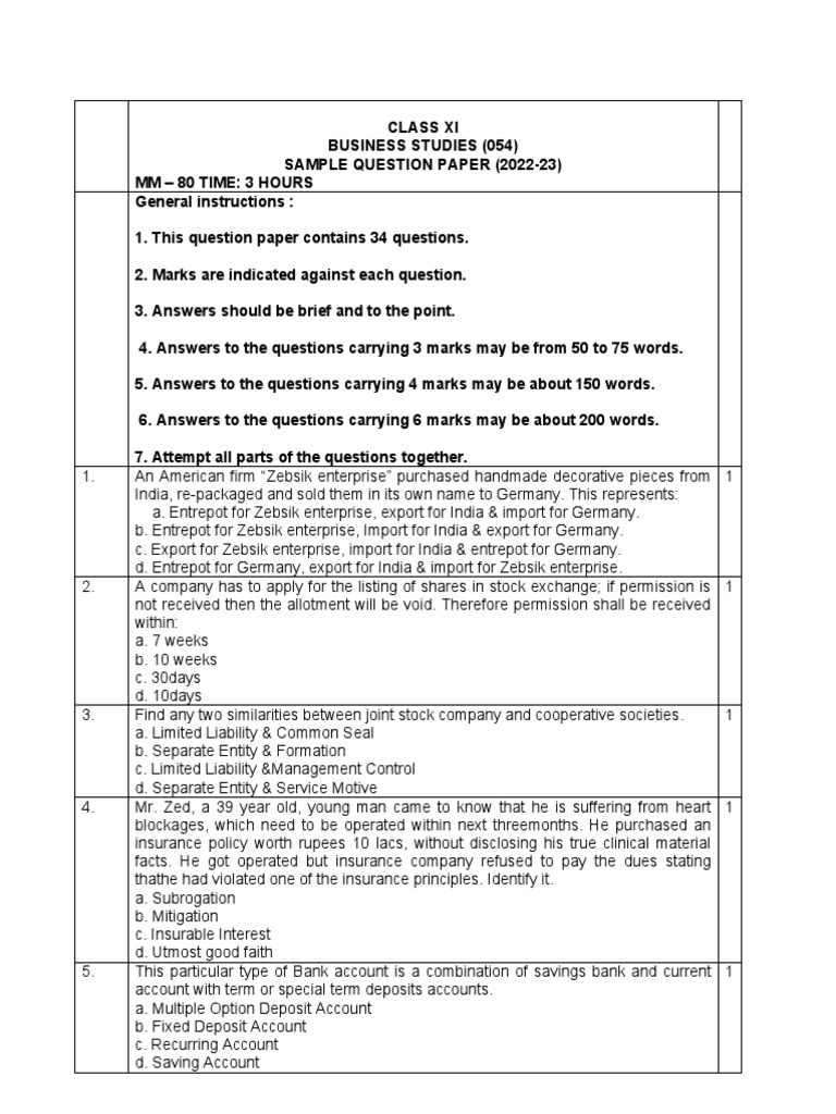 Business Studies | PDF