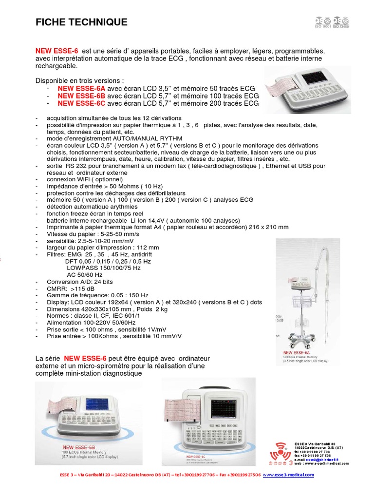 NEW ESSE-6 Fiche Technique | PDF