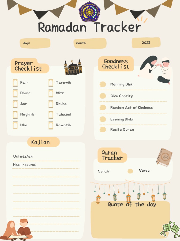 Ramadan Tracker Planner (Harian)-Amal Yaumi | PDF