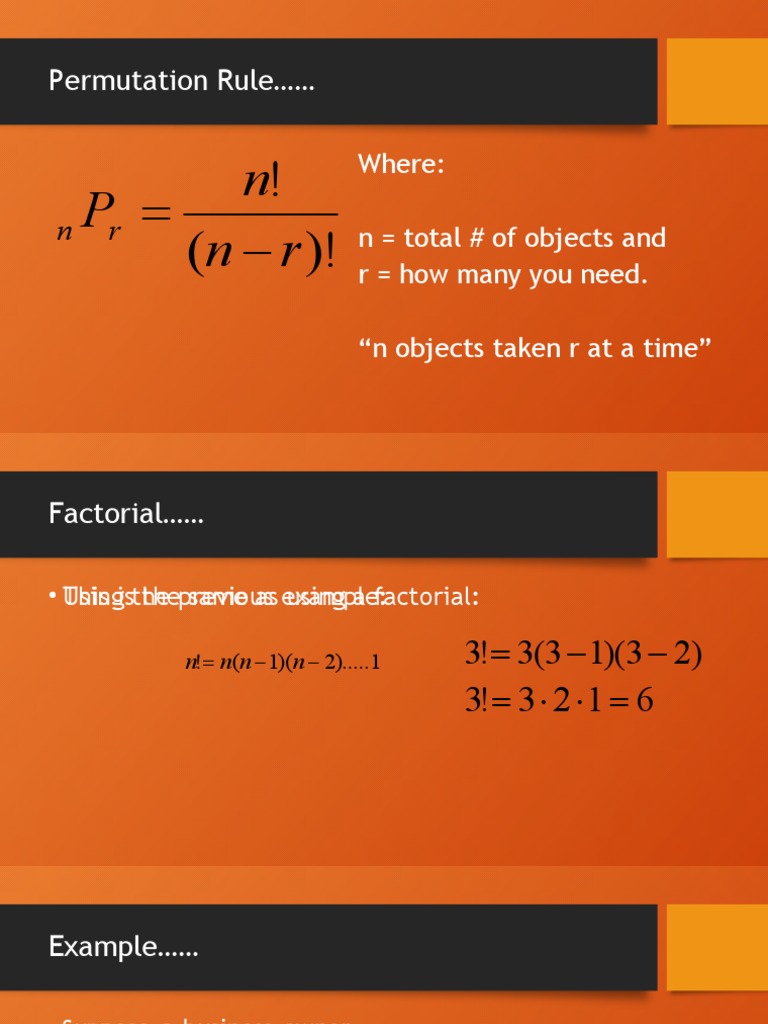 Permutation Formula | PDF