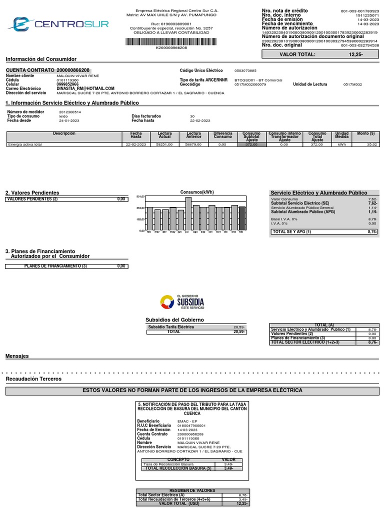 Ejemplo de Nota de Credito | PDF
