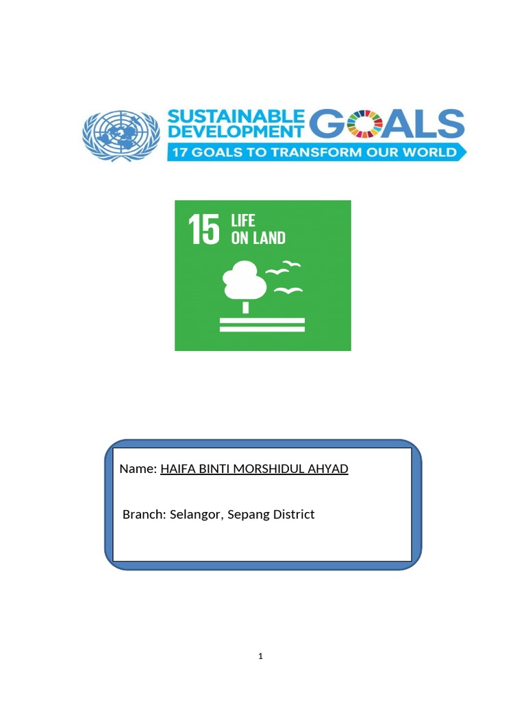 SDG 15: Life on Land Module | PDF | Sustainability | Natural Environment