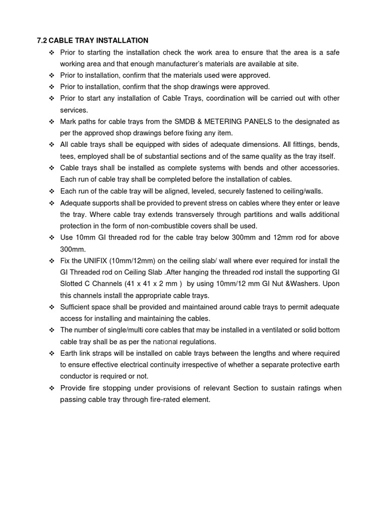 Cable Tray & Trunking Installation Guide | PDF | Electricity | Building ...
