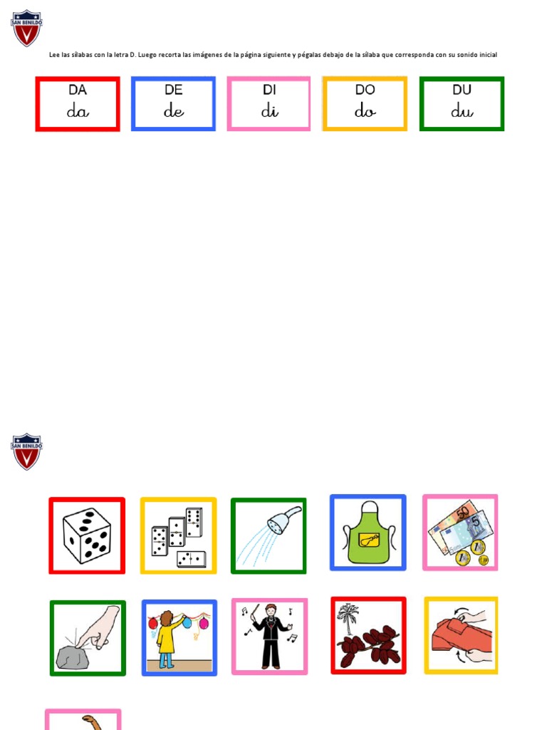 Sonido Inicial Letra D | PDF