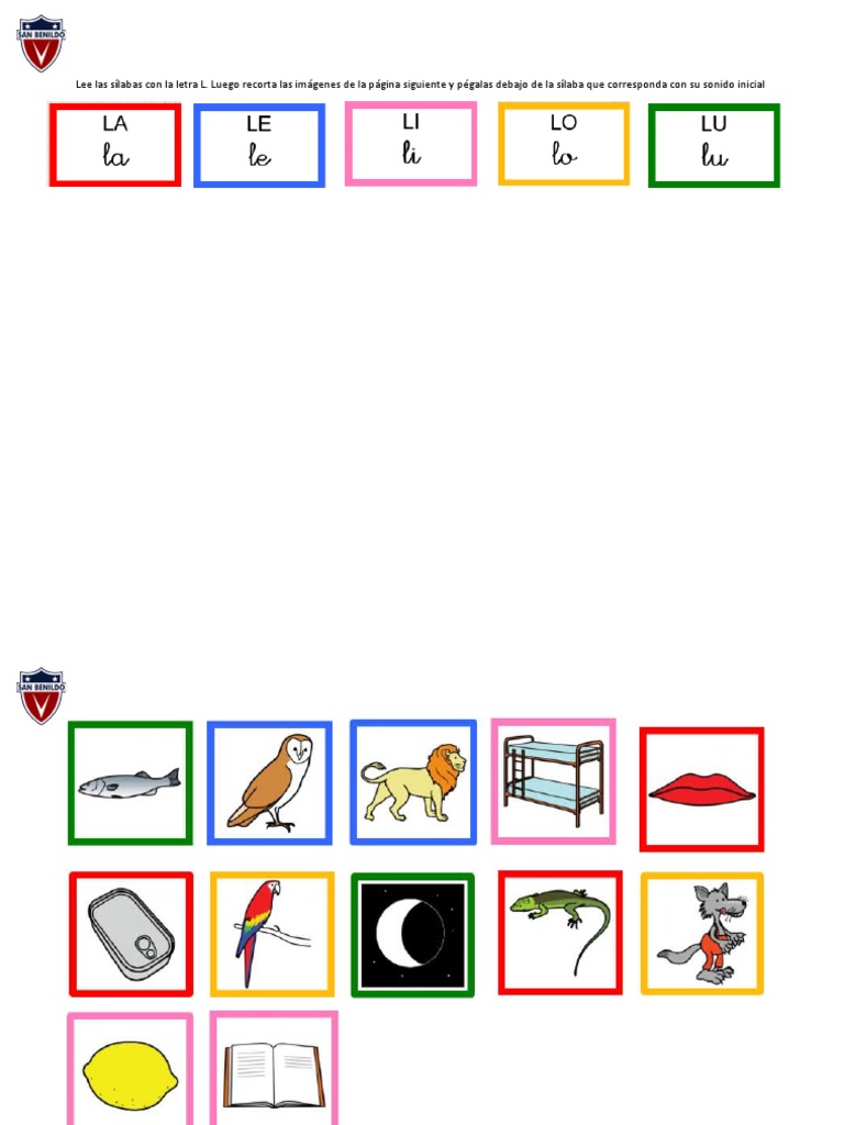 Sonido Inicial Letra L | PDF