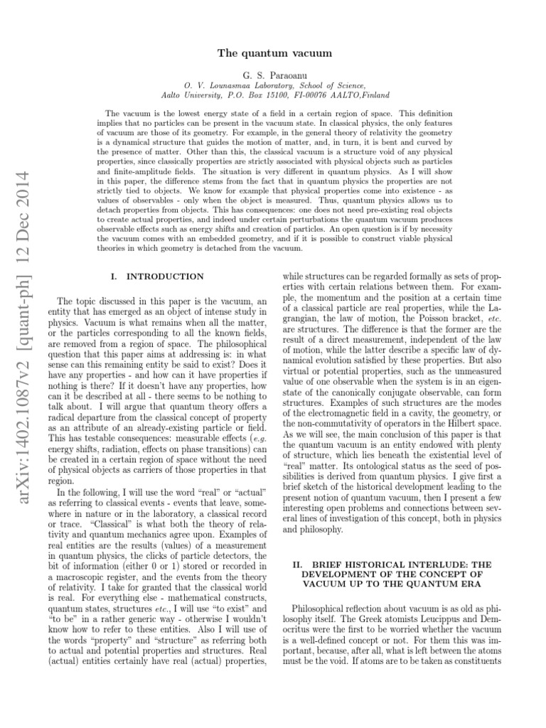 The Quantum Vacuum | PDF