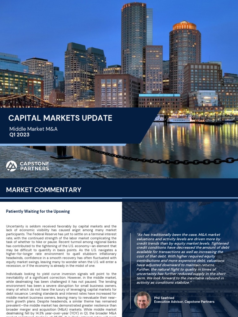Capstone Partners Capital Markets Update Q1 2023 | PDF | Finance ...