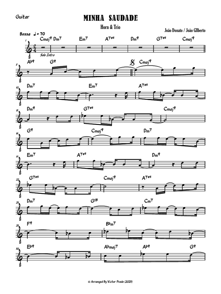 Minha Saudade-Guitar | PDF