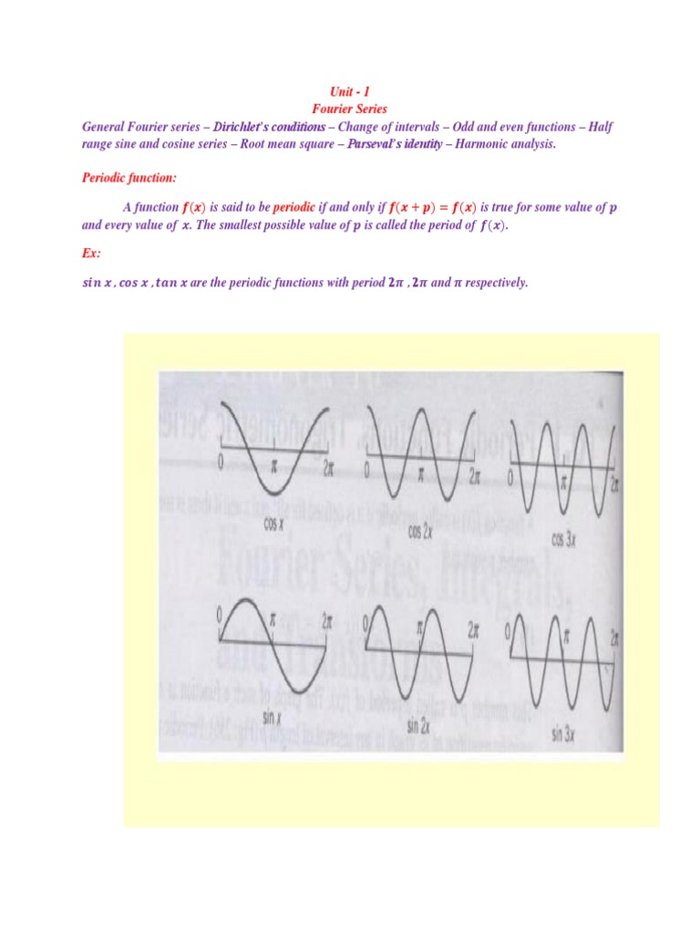 General Fourier Series Pdf Fourier Transform Fourier Series