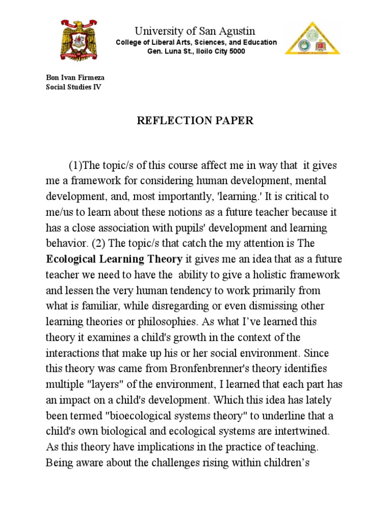 Reflection Paper | PDF