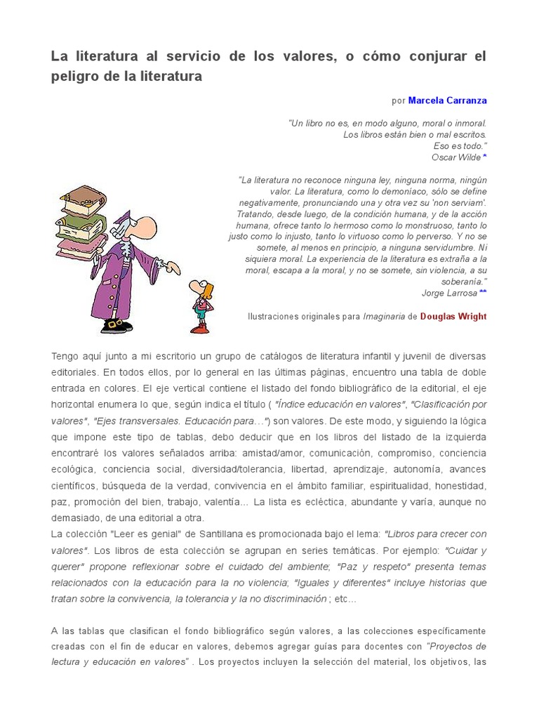 Carranza_La literatura al servicio de los valores, o cómo conjurar el ...