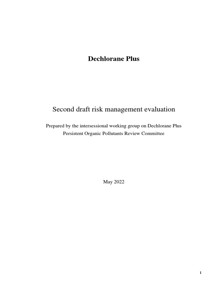 Dechlorane Plus Draft Risk Management Evaluation en | PDF | Technology ...