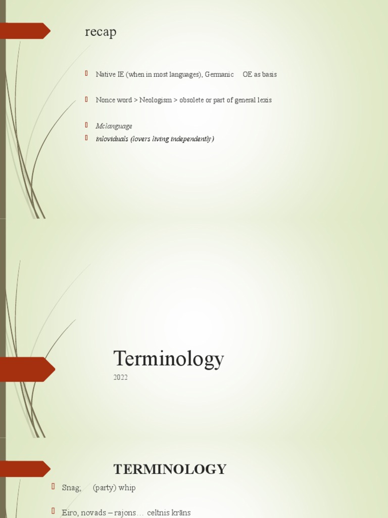 Terminology Management in Language Fields | PDF | Ton | Pint