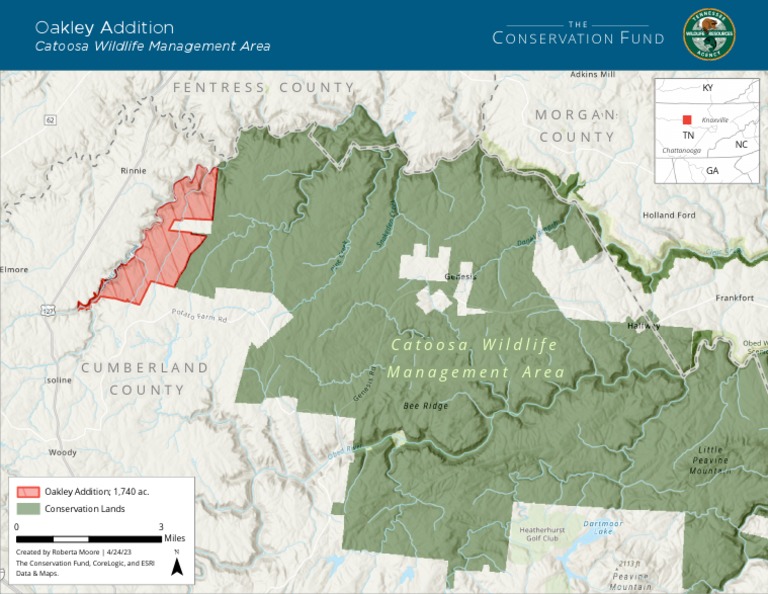 Map Oakley Catoosa WMA Courtesy The Conservation Fund | PDF