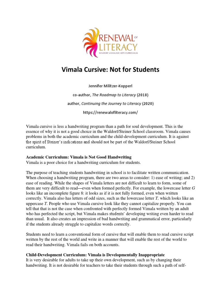 Vimala-Cursive-Not-for-Students-Copy | PDF