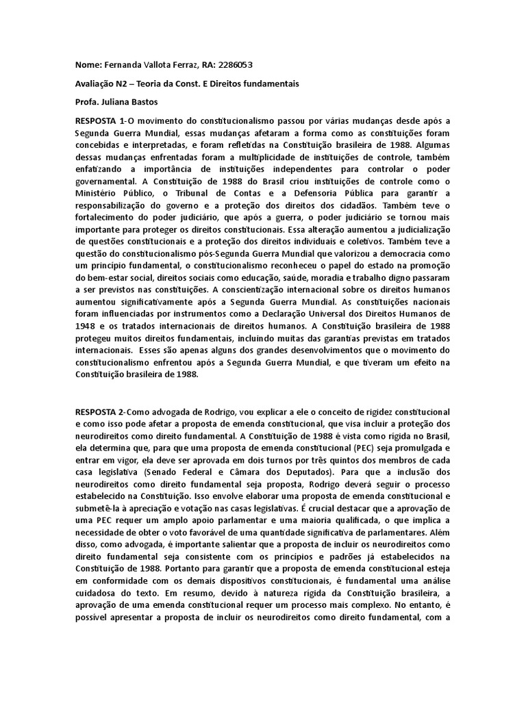 N2 - Fernanda Vallota Ferraz | PDF