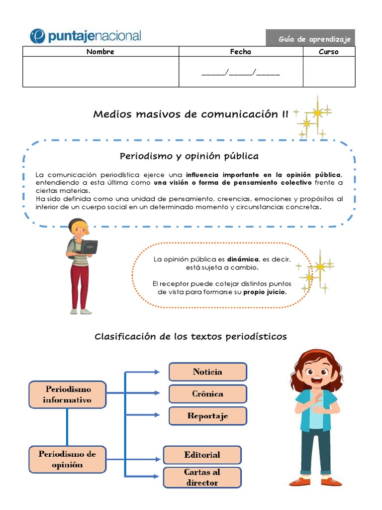 Guia de Aprendizaje Medios Masivos de Comunicacion II | PDF