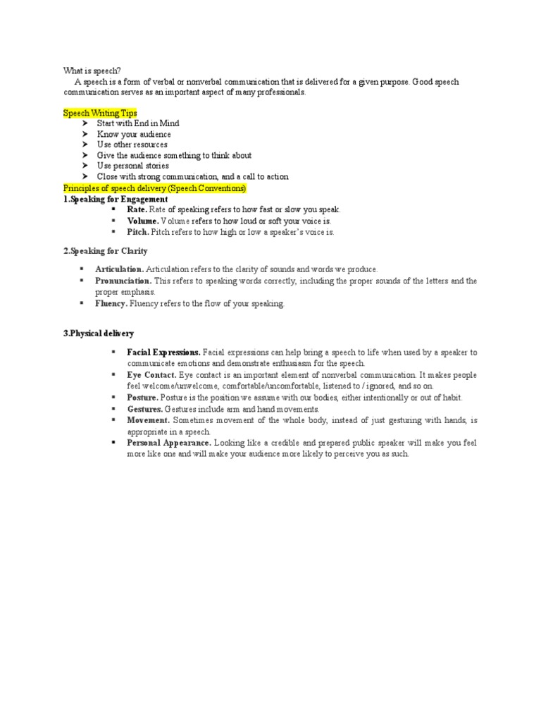 What Is Speech | PDF