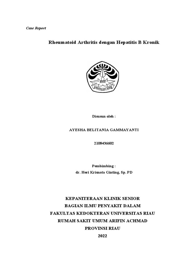 Dosis Rheu-Trex untuk Artritis Autoimun | PDF